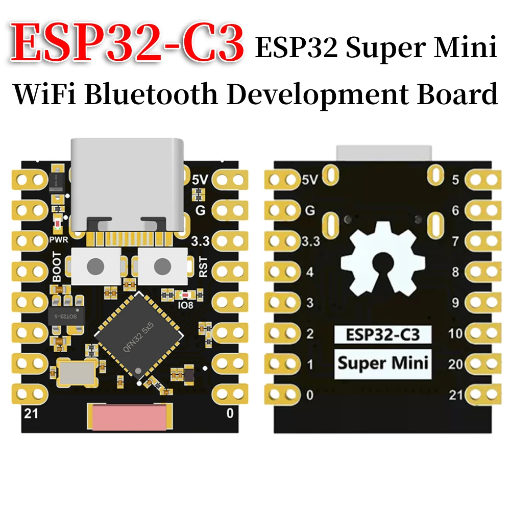 ESP32-C3-Super-Mini-Electronics-Project-Board-8Pin-WiFi-Bluetooth-ESP32 ...