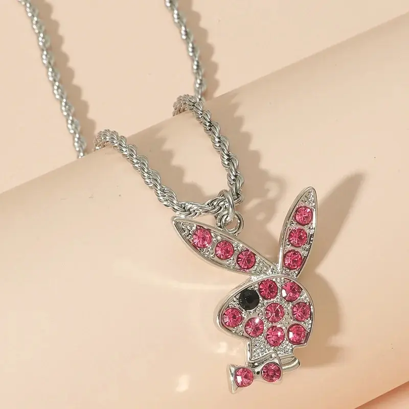 Full-Twisted-Chain-Rabbit-Necklace-Street-Hip-Hop-Punk-Style-Pendant ...