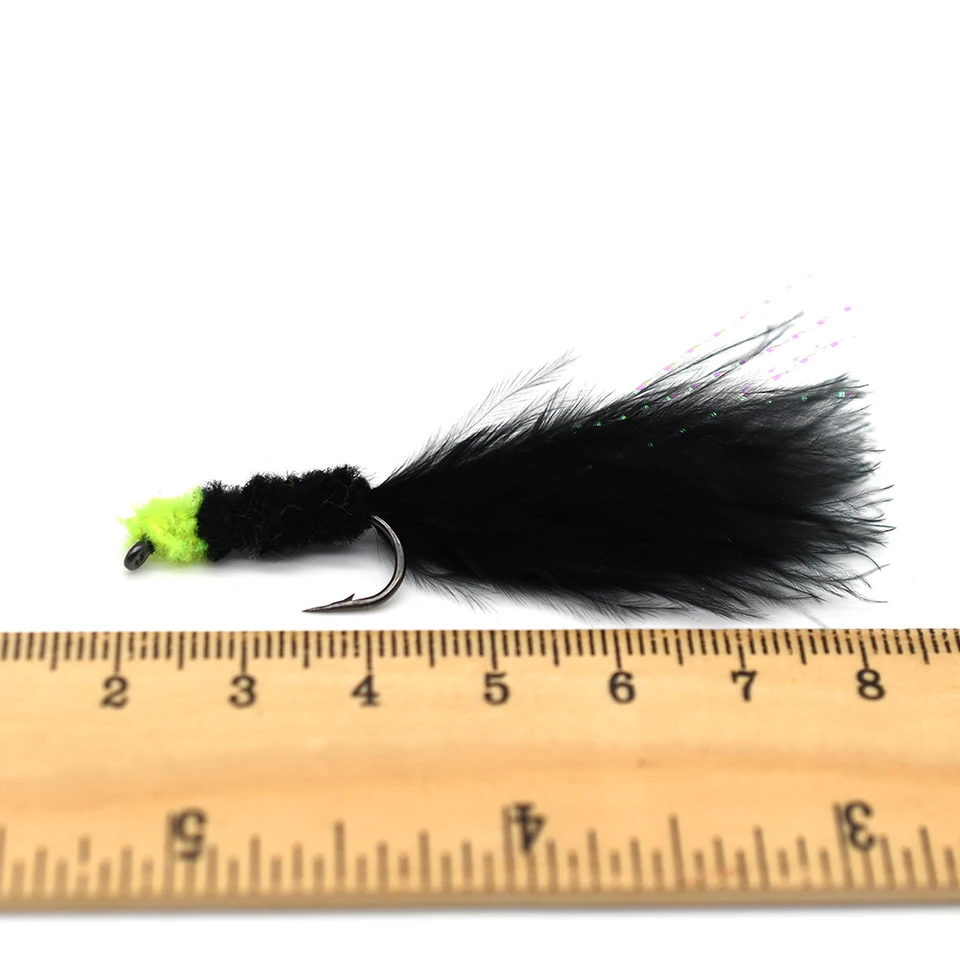 Ny Jets Egg Sucking Leech Black - Steelhead - Fly Deal Flies Fly Tying