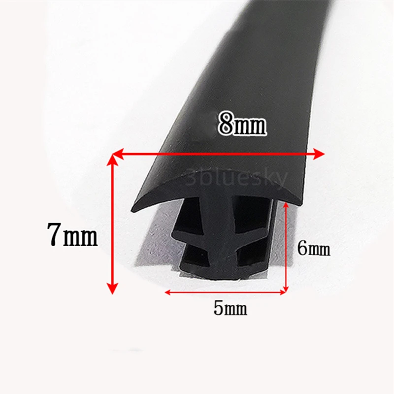 Rubber-T-Strip-Glass-Metal-Wood-Panel-Edge-Encloser-Shield-Car-Cable ...
