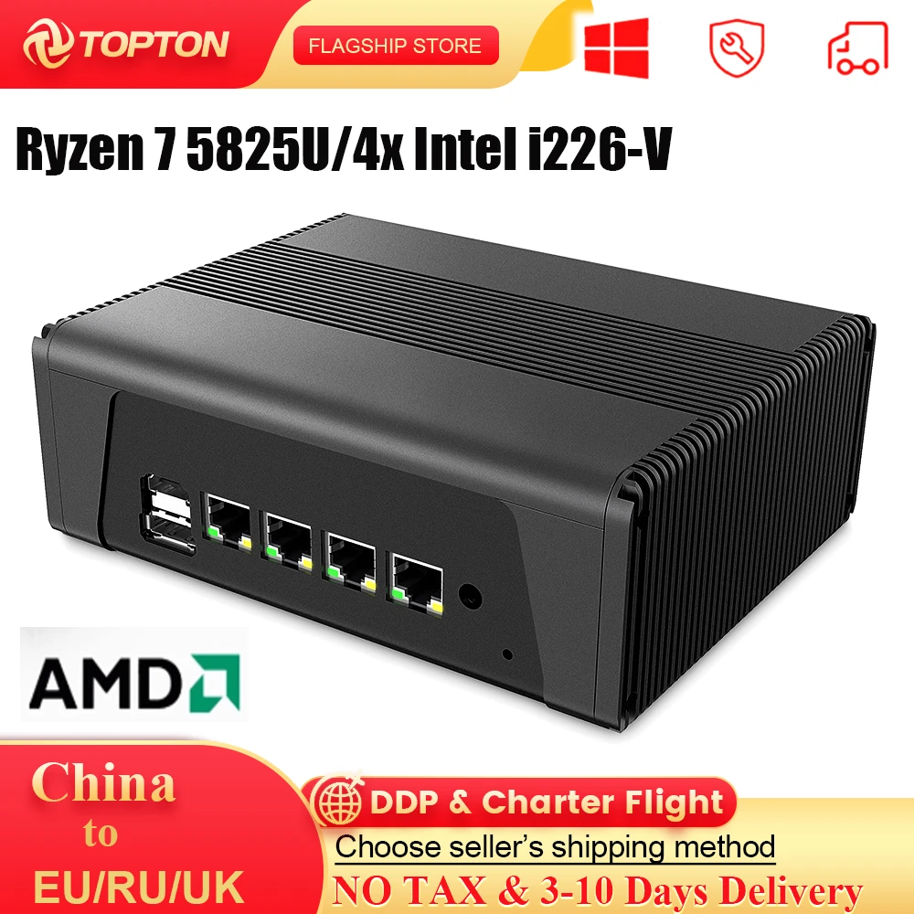 Amd 4x Intel I226-v 2.5g Soft Router Ryzen 7 5825u 5800u Nas Server ...