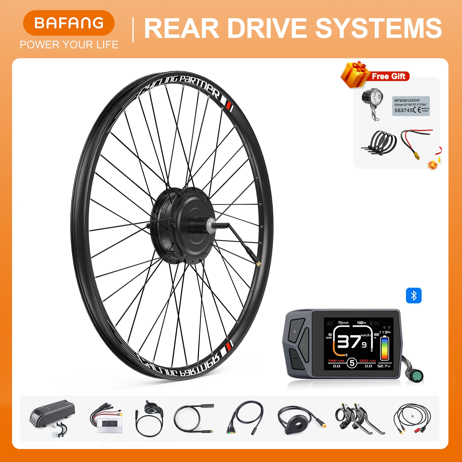 BAFANG-Rear-Wheel-500W-48V-Hub-Motor-Electric-Bike-Conversion-Kit-for ...