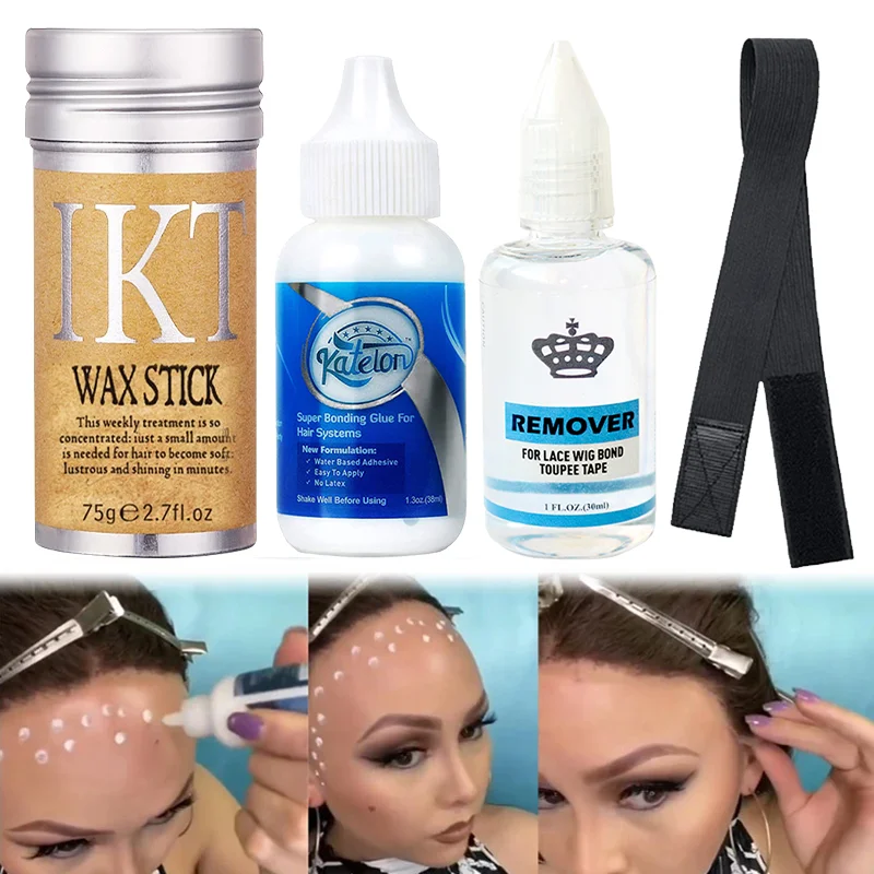 Waterproof Lace Front Wig Glue for Wigs with Tools Strong Hold Wig ...