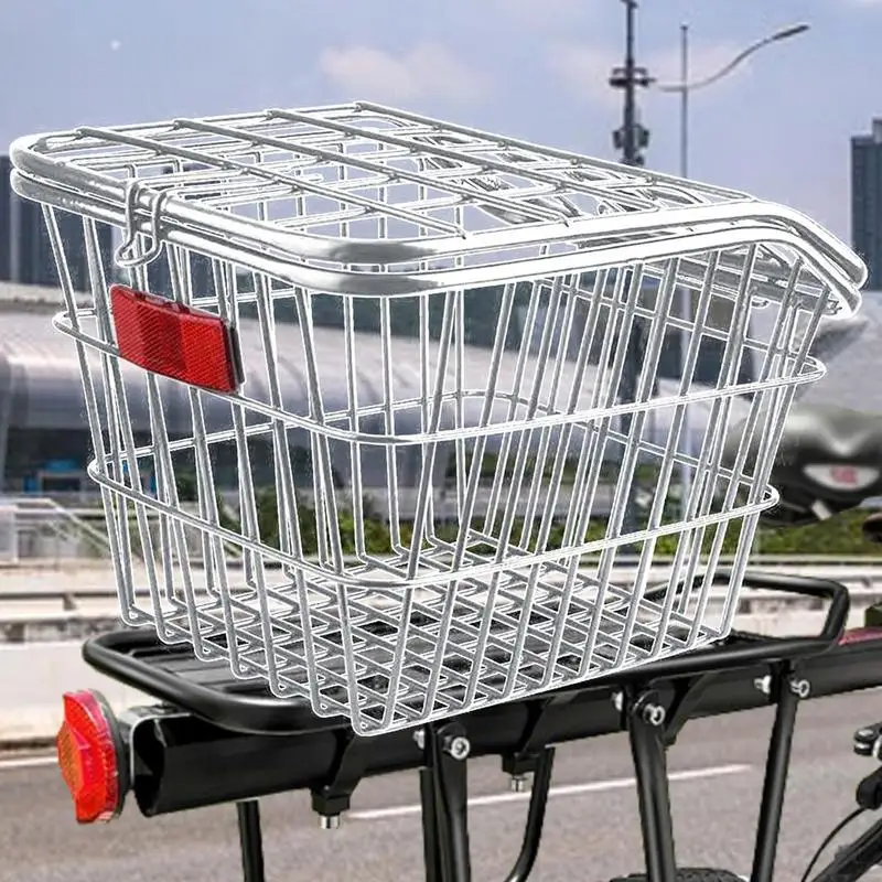 Bike-Rear-Basket-With-Rear-Light-Bicycle-Rear-Seat-Storage-Basket-Metal ...