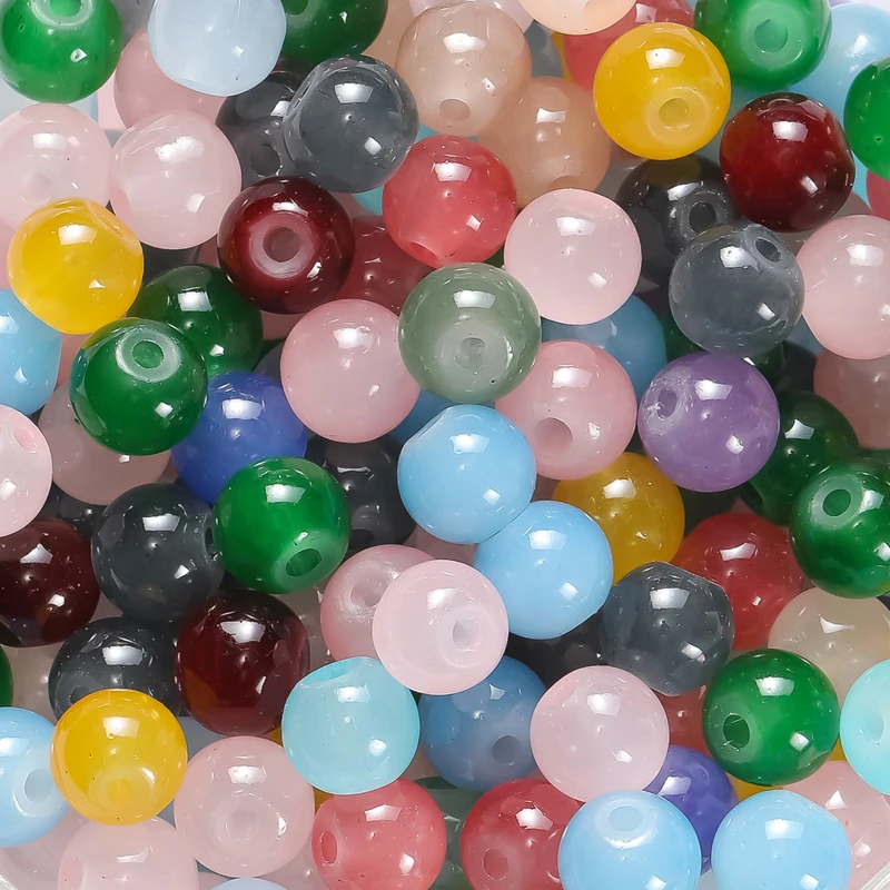 200pcs/lot 6mm Glass Beads For Jewelry Making Materials DIY Accessories ...