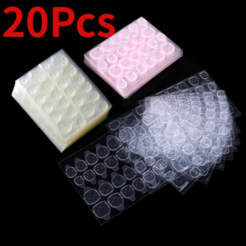 480-Pcs-Thin-Breathable-Adhesive-Tabs-Fake-Nail-Glue-Sticker-20-Sheets ...