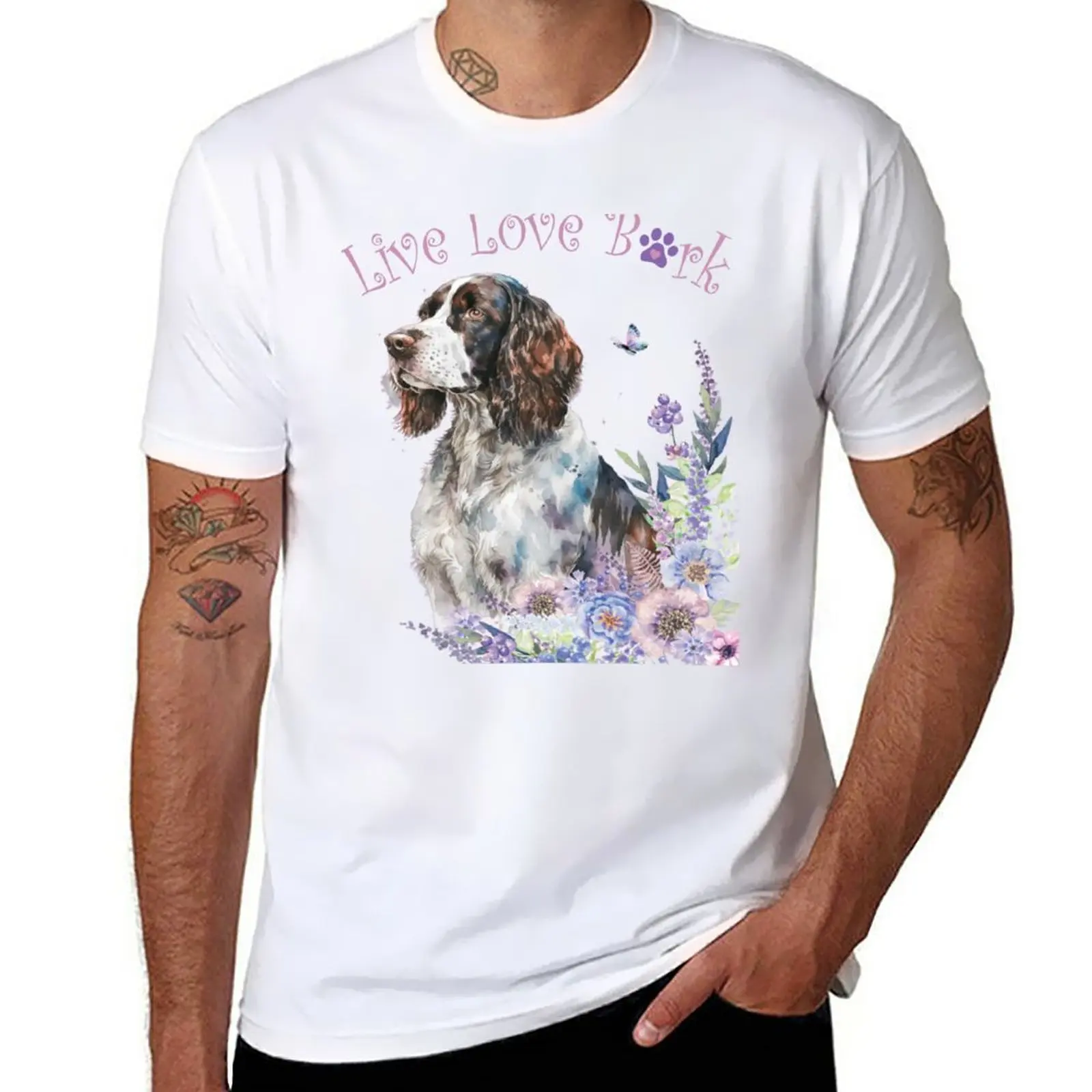 New-Live-Love-Bark-Springer-Spaniel-T-Shirt-sweat-shirts-quick-drying ...