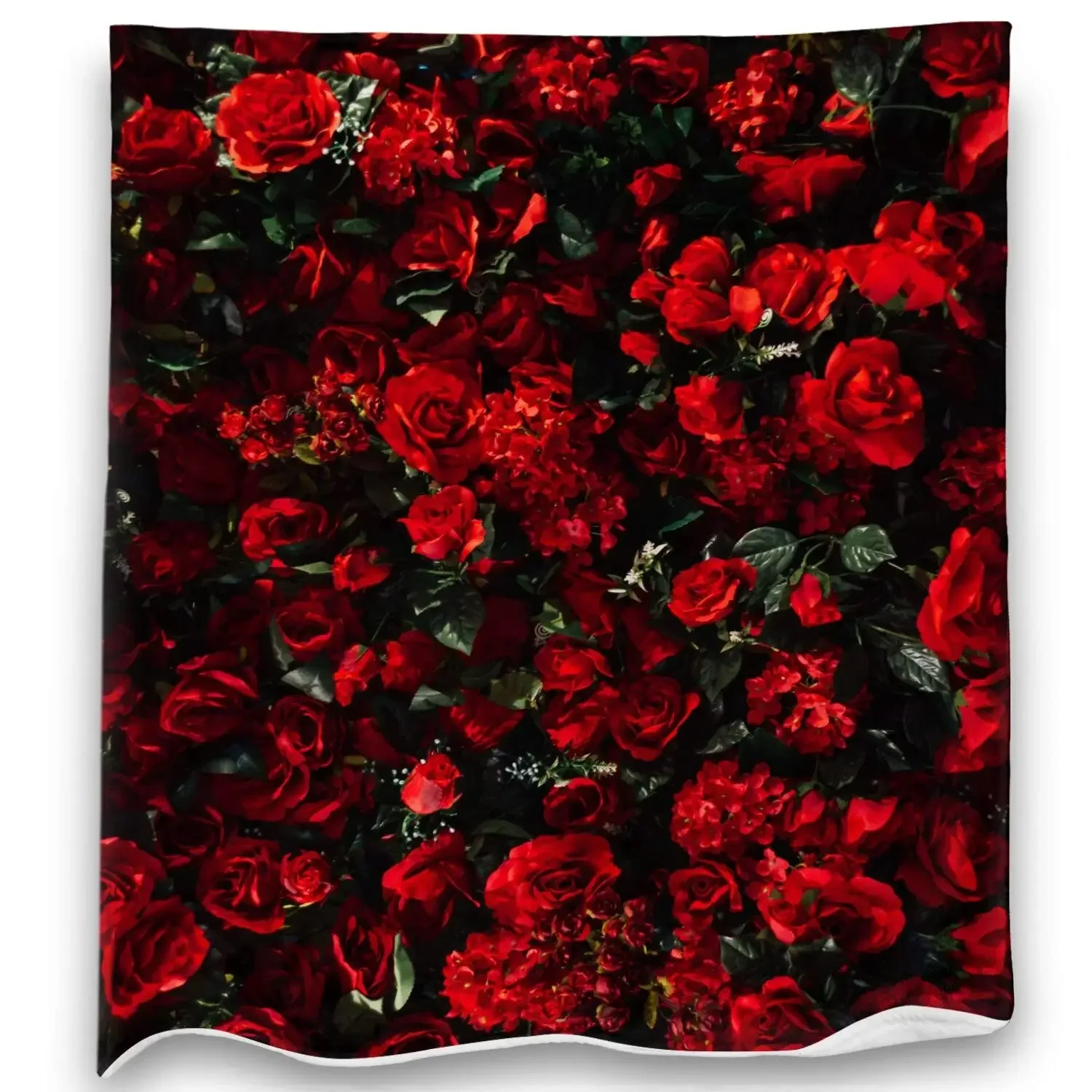 Red-Rose-Blanket-Rose-Flowers-Throw-Blanket-Soft-Warm-Premium-Flannel ...