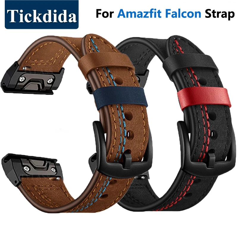 Genuine-Leather-Watch-Band-Strap-for-Huami-Amazfit-Falcon-Quick-Fit ...