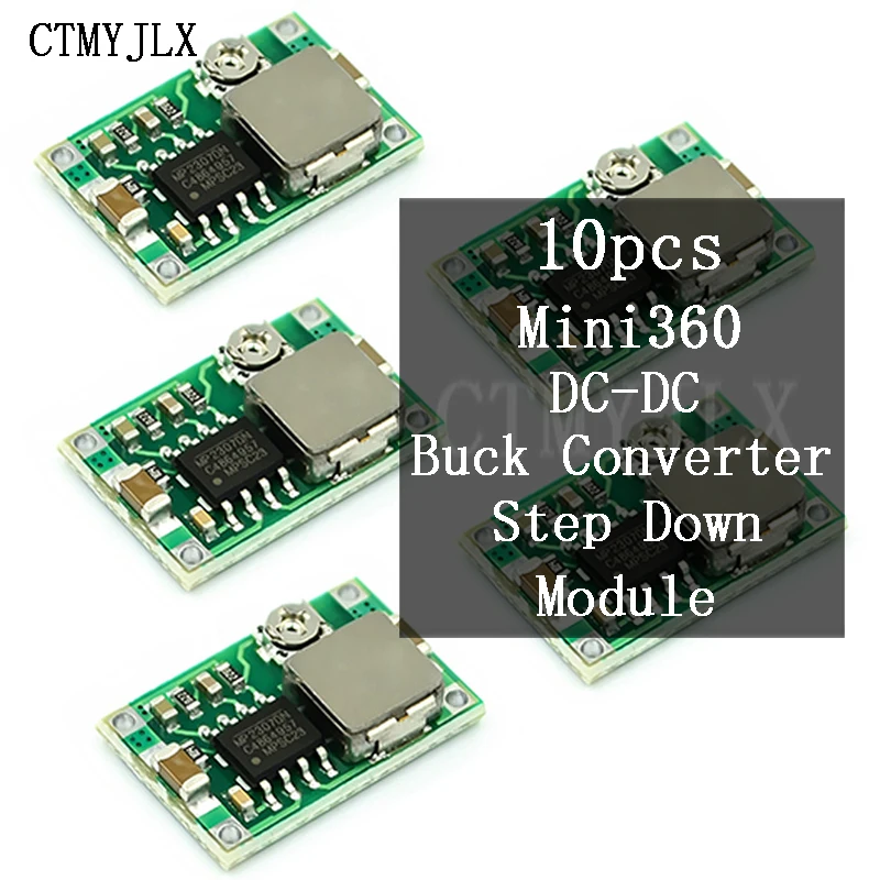 10pcs Mini360 Dc-dc Buck Converter Step Down Module 4.75v-23v To 1v-17v ...