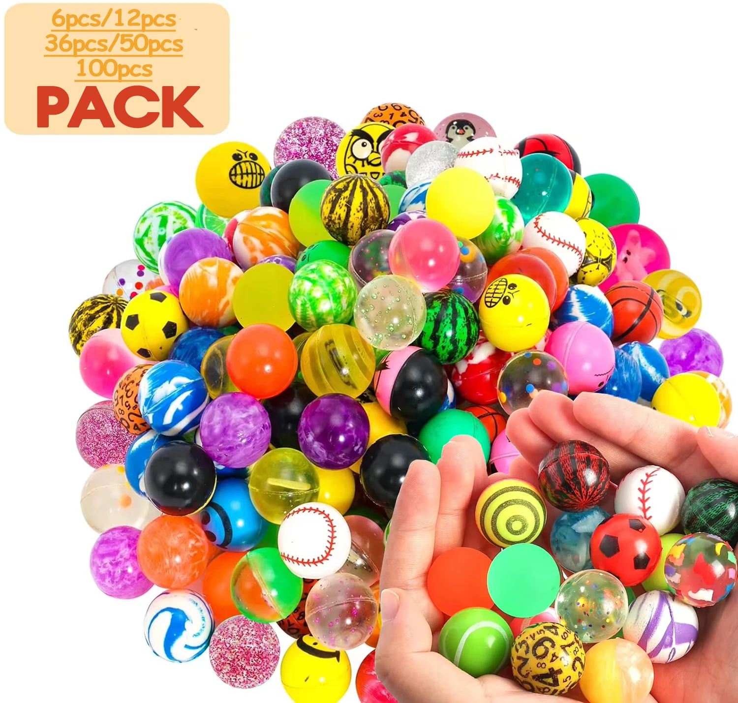 6-100Pcs-Rubber-Bouncy-Ball-Toy-Birthday-Party-Gift-for-Guests-Ball ...
