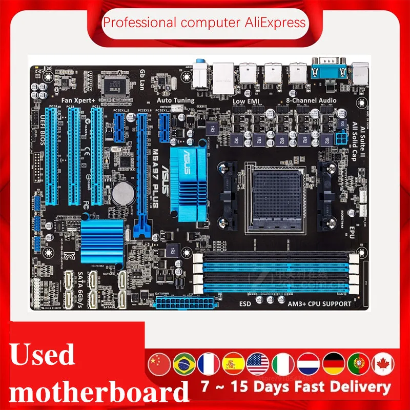 For Asus M5a97 Plus Motherboard Socket Am3+ Ddr3 32gb For Amd 970 Fx ...