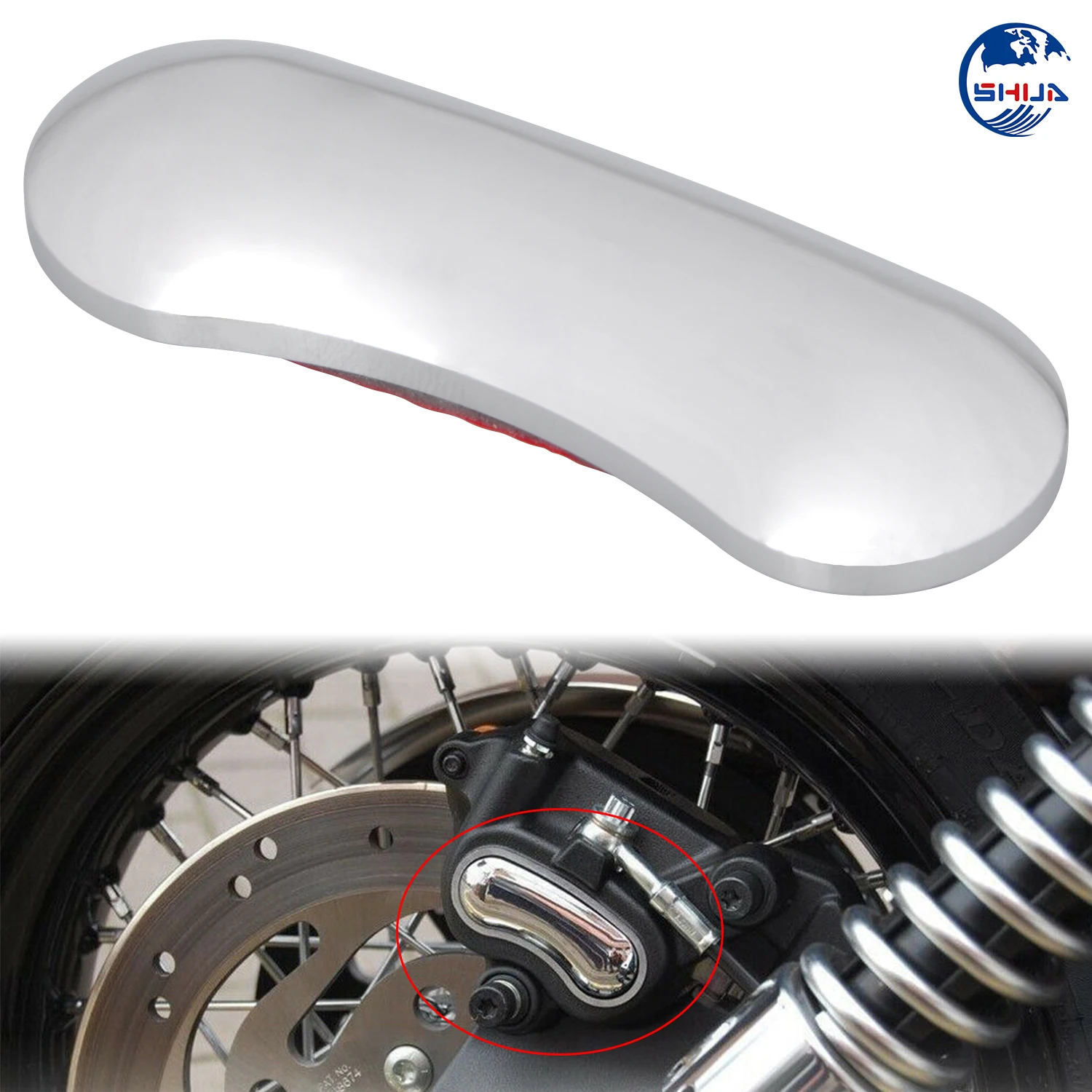 Chrome Brake Caliper Insert Sticker Front Rear For Harley Touring ...