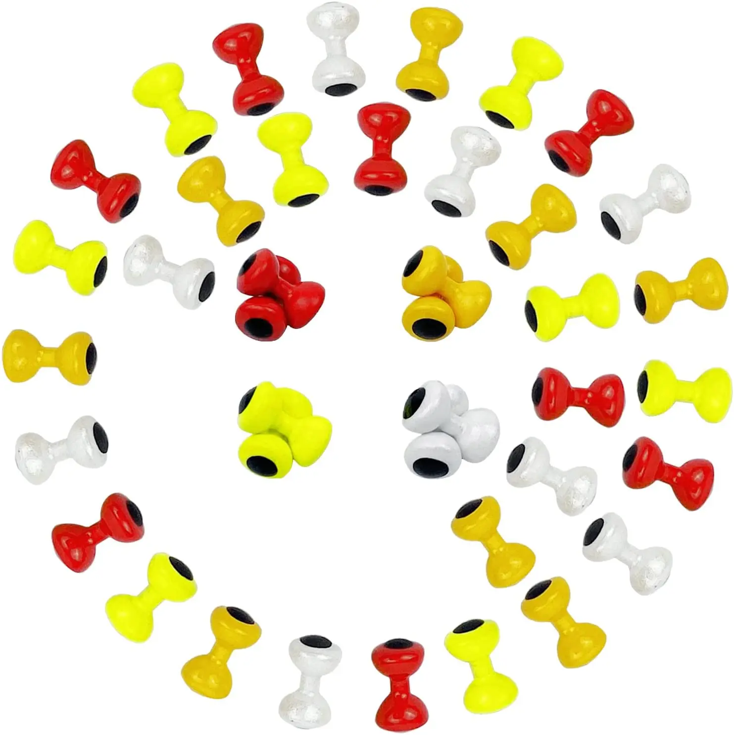 Aventik Lead Dumbbell Shaped Fish Eyes Realistic Fly Tying Materials ...