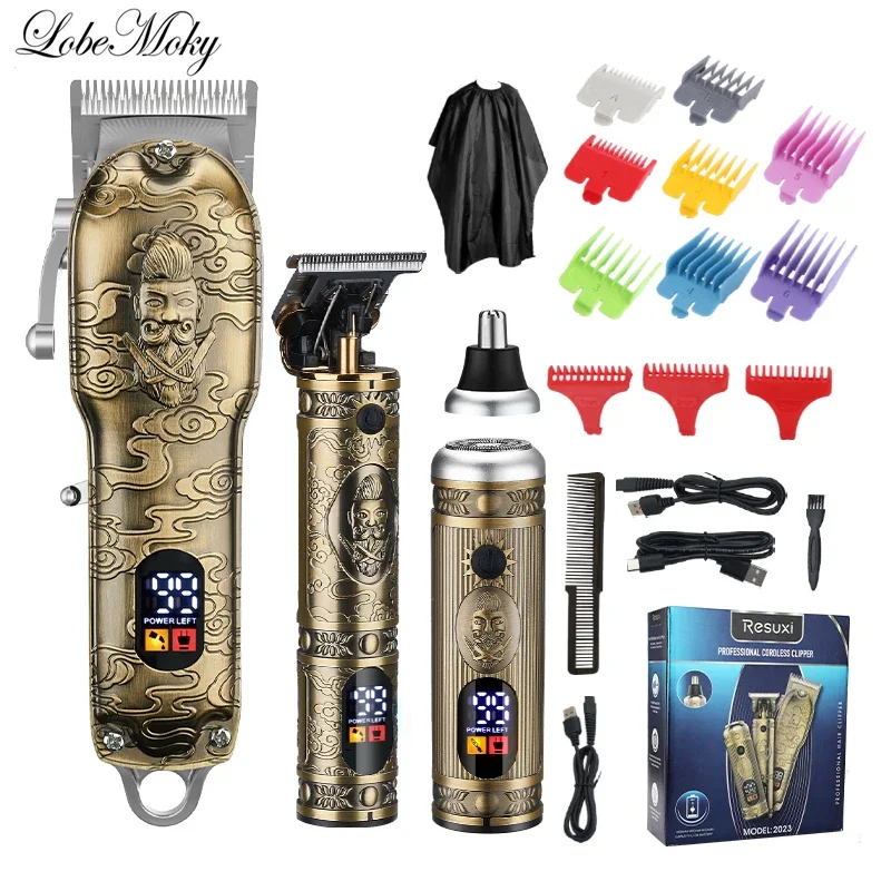 Lobemoky-profissional-barbeiro-cabelo-Clipper-conjunto-acabamento-el ...