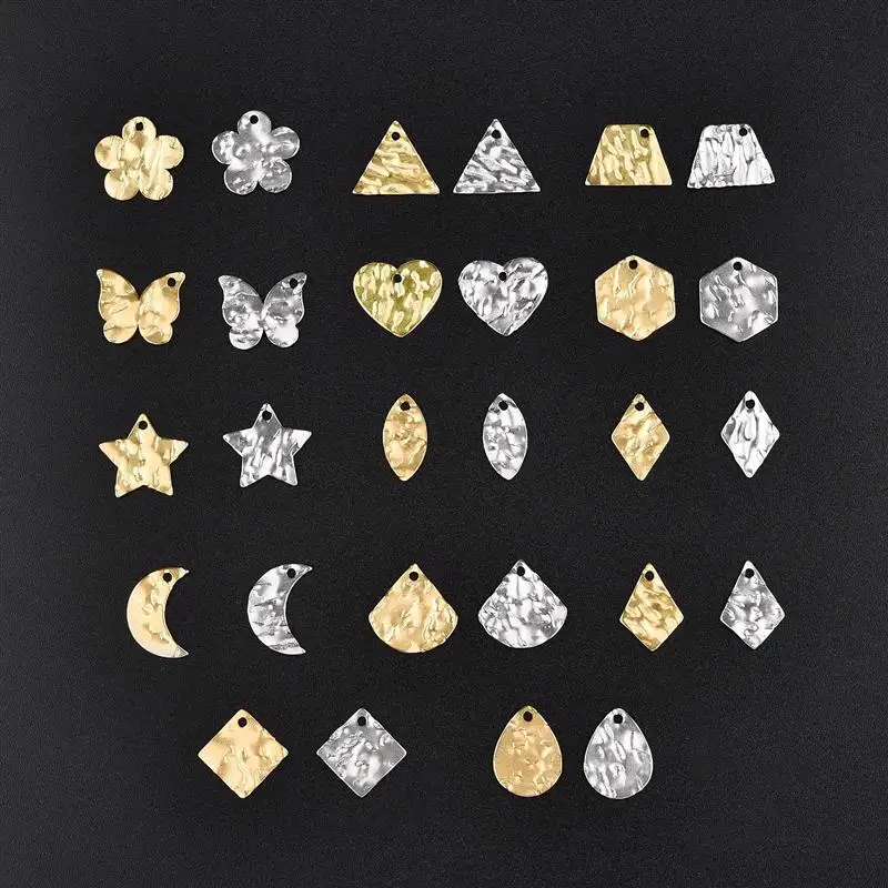 20pcs-Stainless-Steel-Embossing-Charms-Pendant-DIY-Bracelet-Necklace-Earrings-Jewelry-Making ...