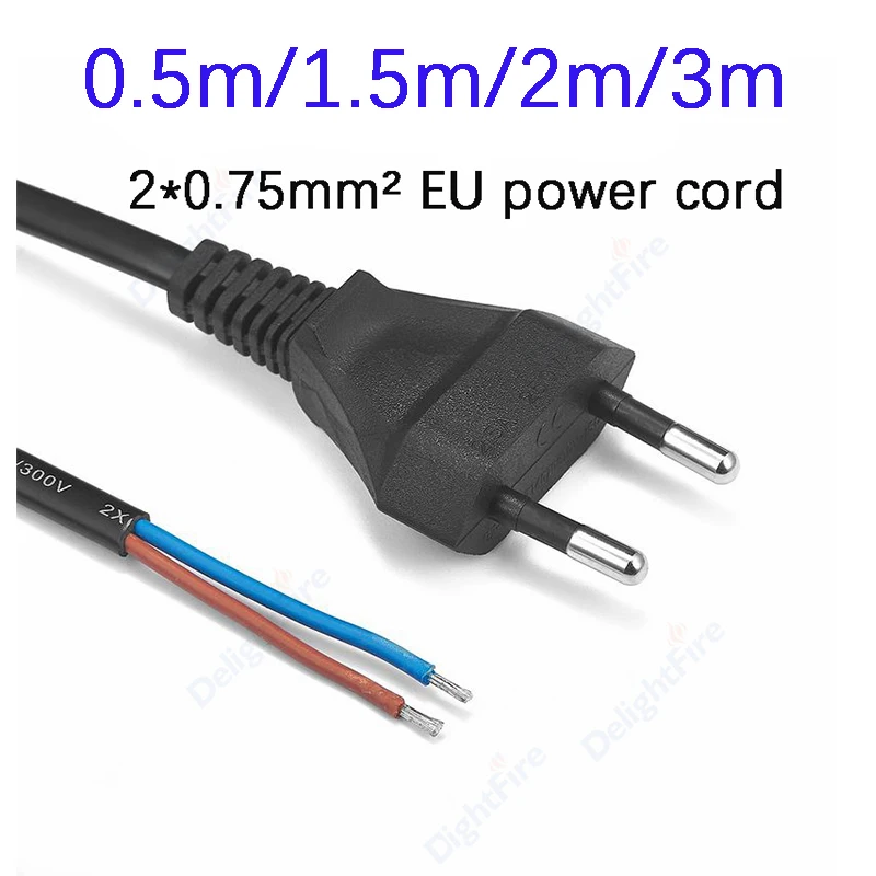 Cable de extensión de alimentación de CA con enchufe europeo, Cable ...