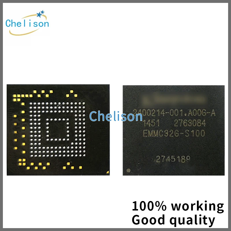 100% Working EMMC32G S100 32G S100 BGA153 EMMC 32GB Flash Memory IC ...