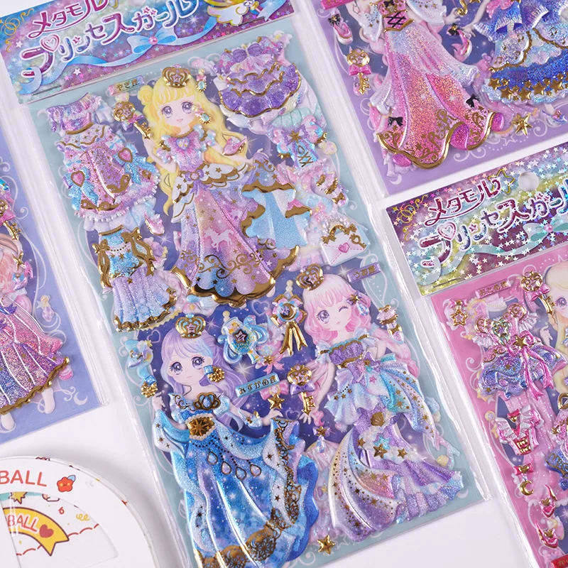Ins-Princess-Dressup-Stickers-Doll-Cartoon-Girls-Children-Dressing-3D ...