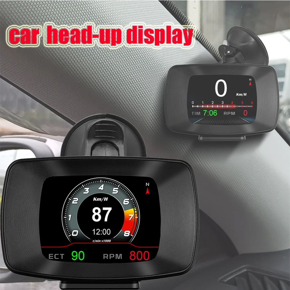 HUD-P13-OBD2-Digital-Car-Head-Up-Display-Speedometer-Tachometer-Battery ...