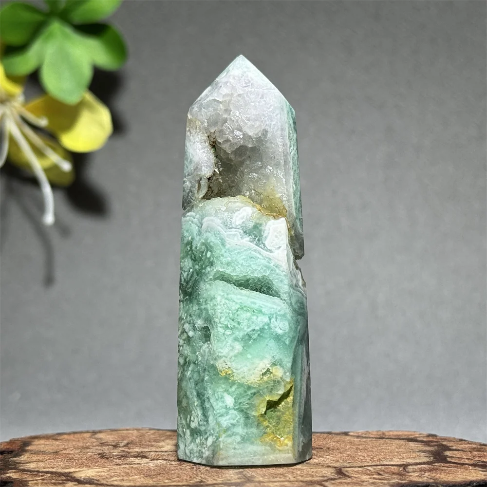 Natural Green Crystal Obelisk Reiki Mineral Quartz Tower Altar Energy ...
