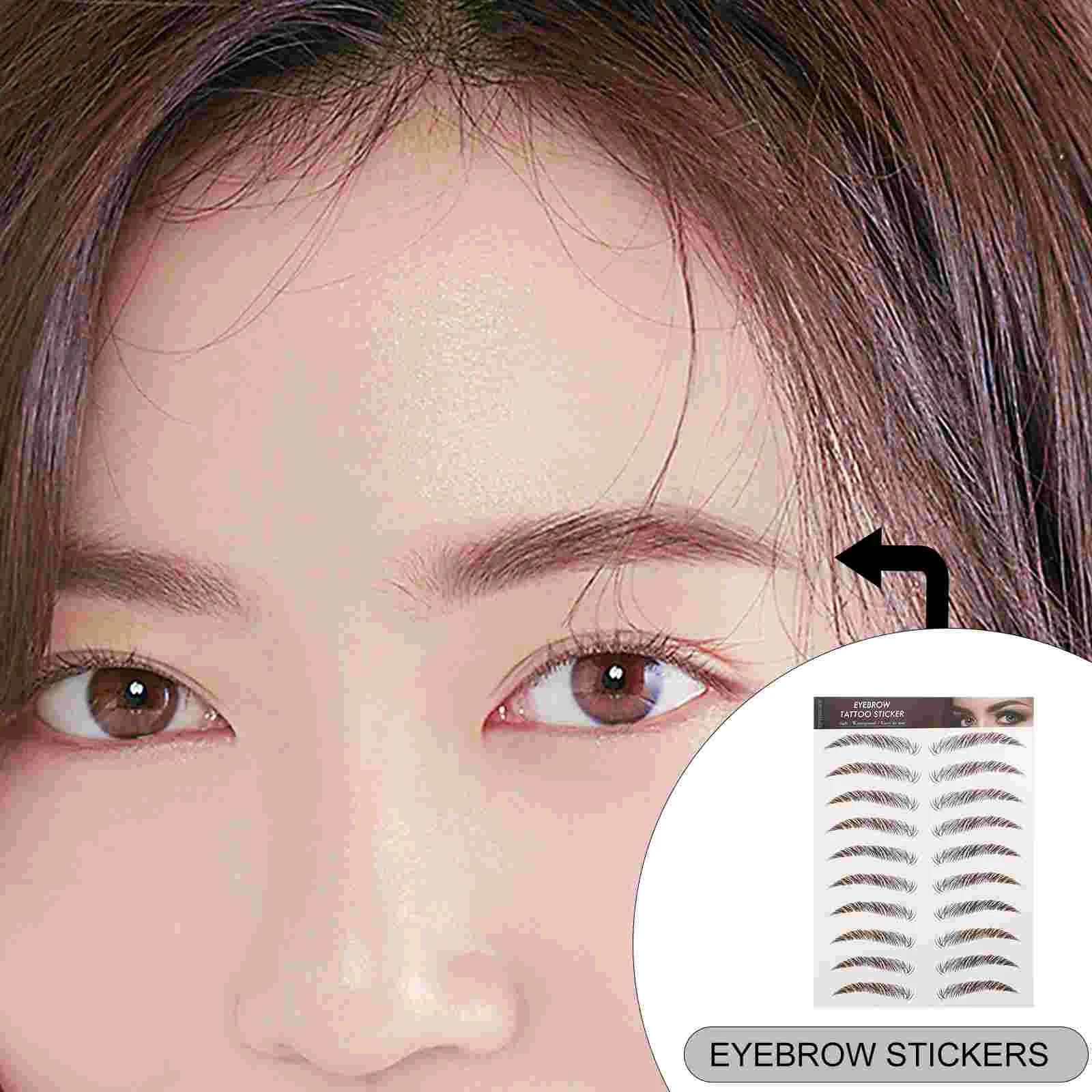 Imitation Eyebrow Artificial Eyebrow 6D Eyebrow Transfer Stickers ...