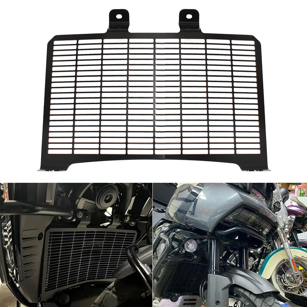 Black Radiator Guard Grille Cover Motorcycle Protector For Harley Pan ...