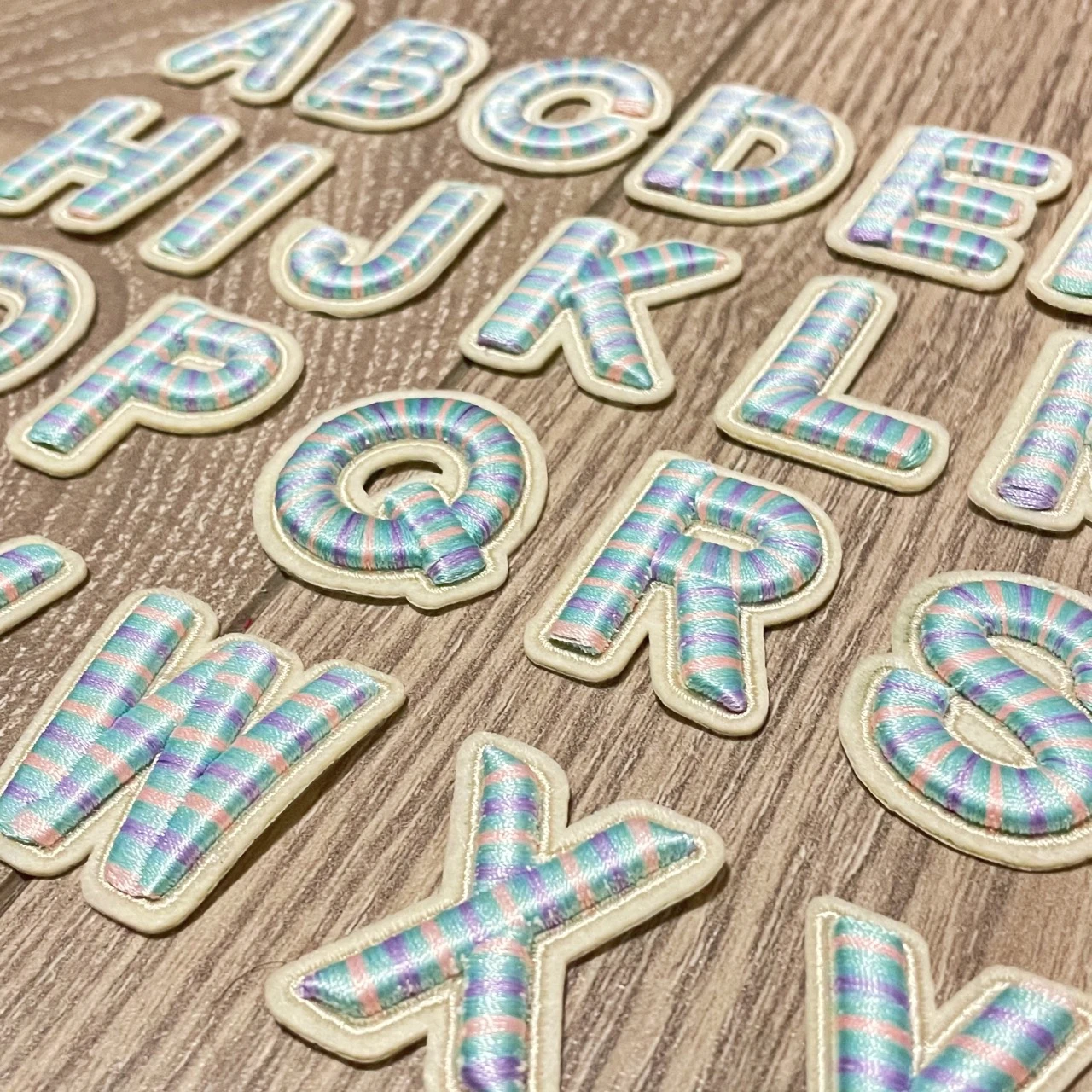 26PCS-Embroidered-Letter-Patches-Blue-Iron-on-Patch-for-Clothing ...