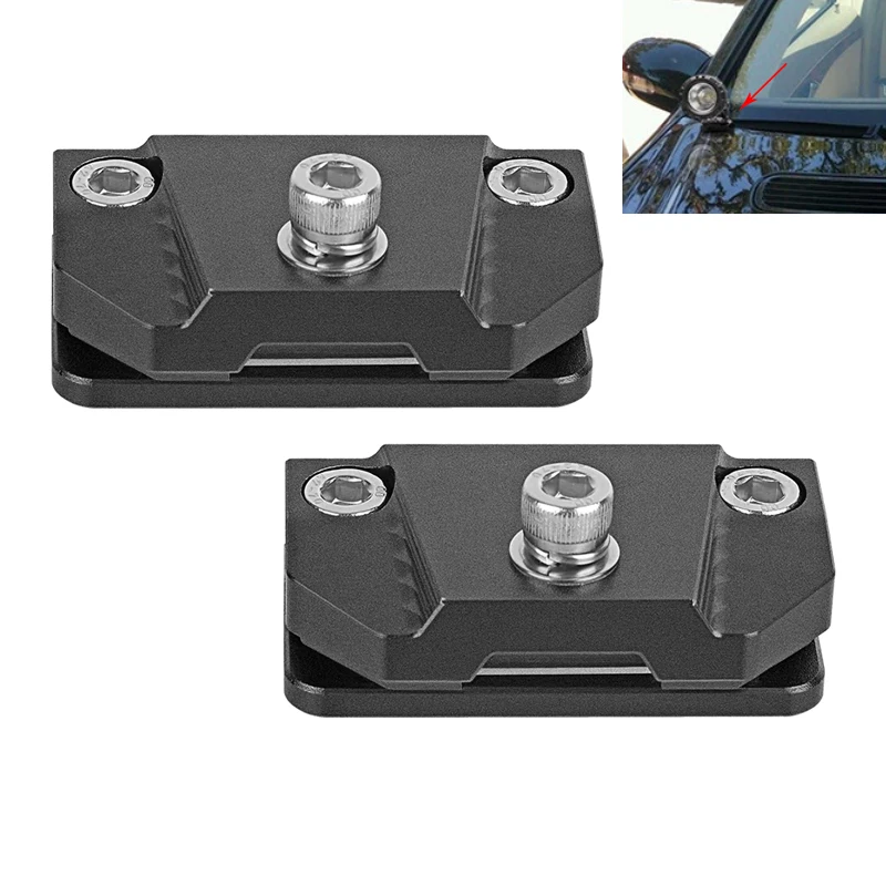 2PCS Ditch Light Mounting edge Bracket Aluminum Hood Hinge Pillar Pod ...