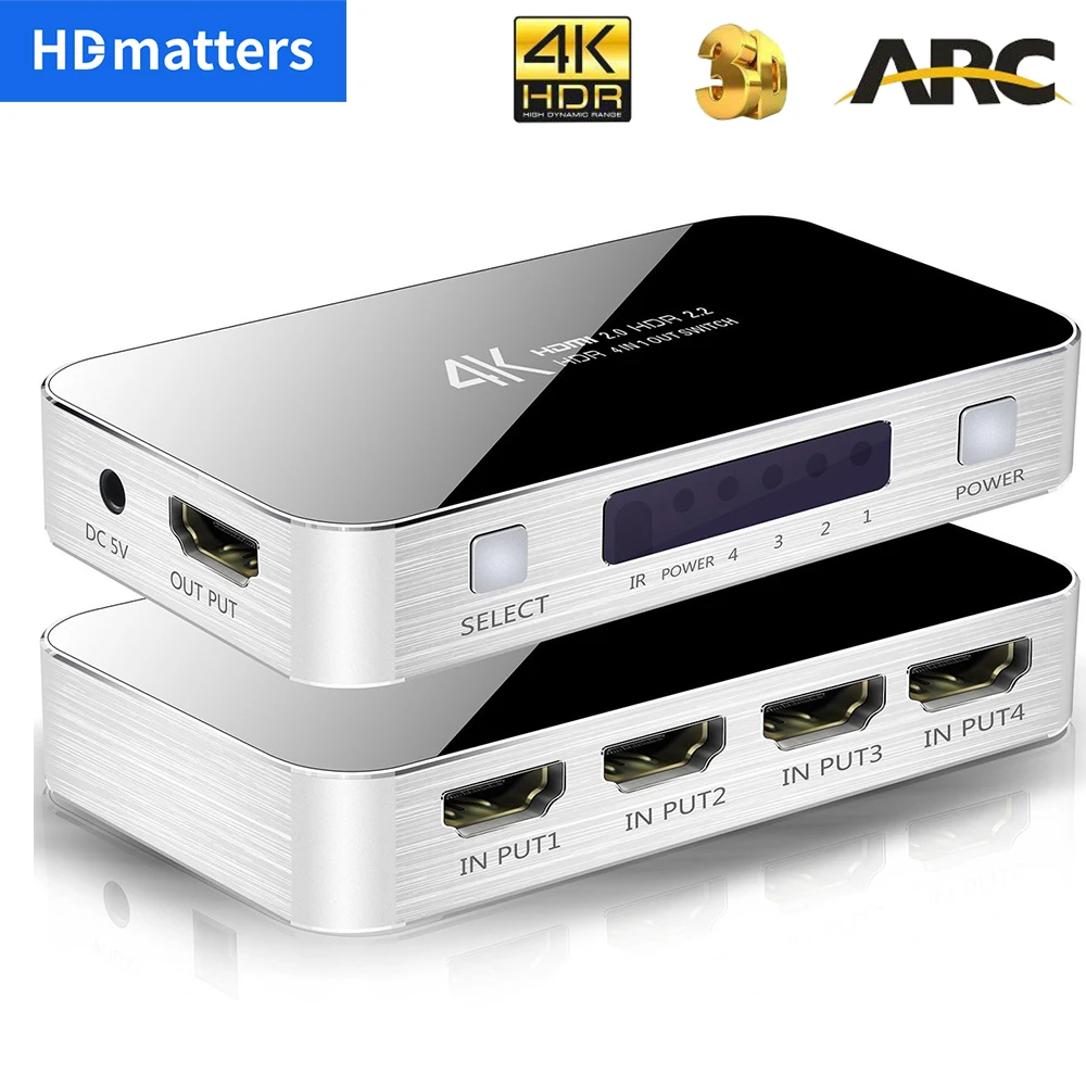 HDMI-Switch-with-audio-4K-4-in-1-Switch-hdmi-audio-extractor-ARC ...