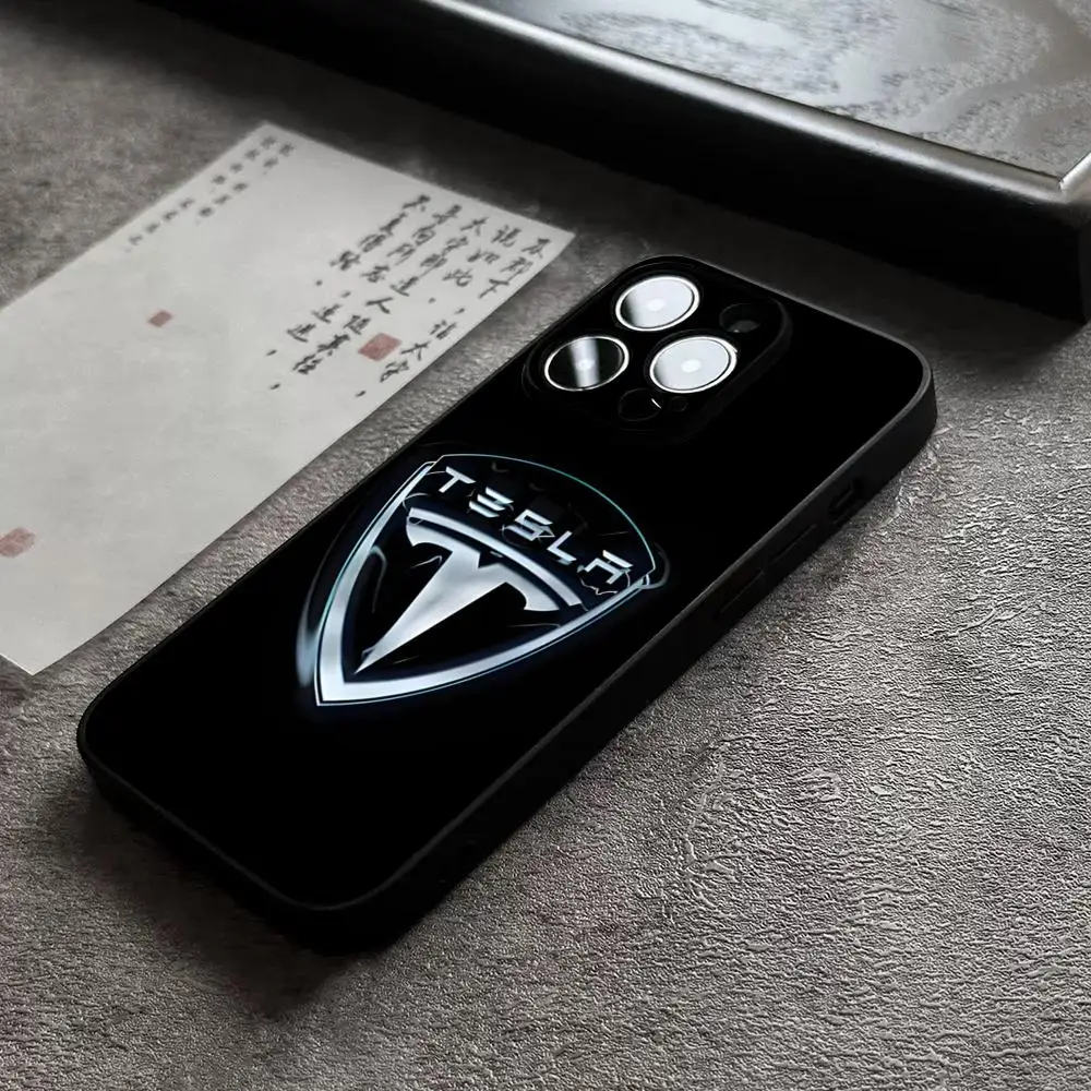 Tesla-Inspired Car Logo Phone Case – Premium Silicone Back Cover for ...