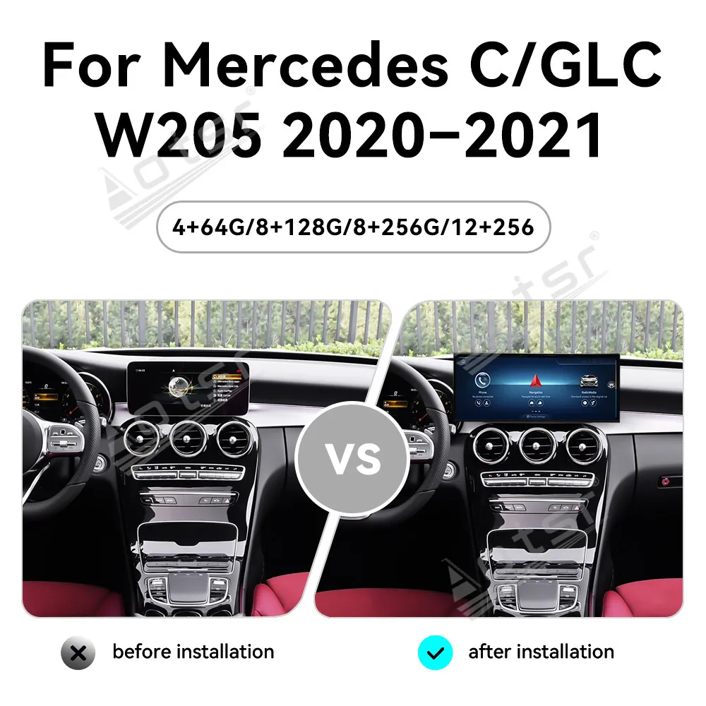 For Mercedes Benz GLC C-Class W205 2020-2021 15.8 Inch Android 14 ...
