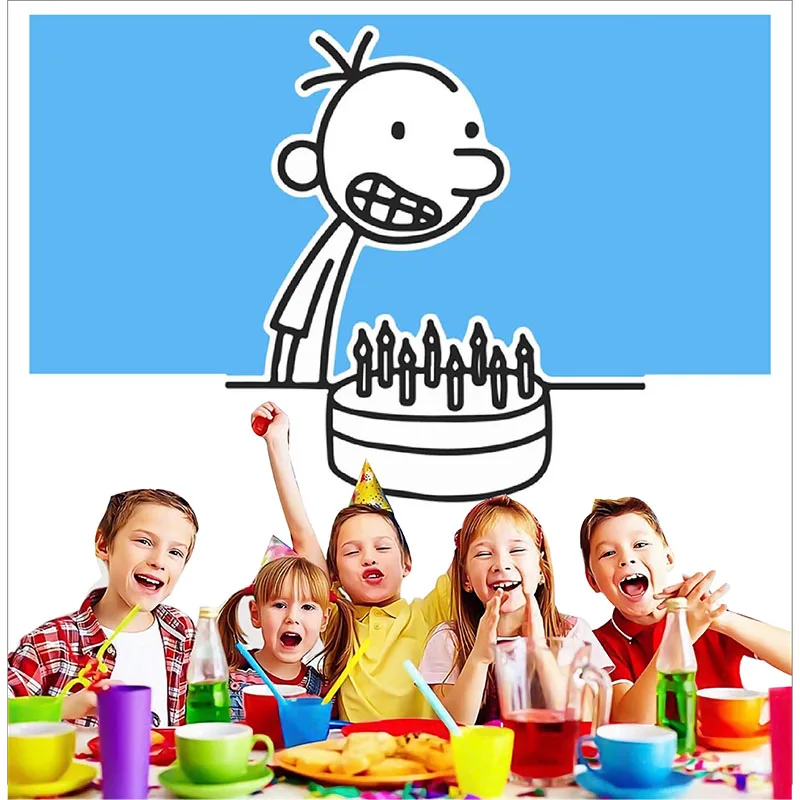 Licensed Diary of A Wimpy Kid Comic Party Backdrop - School Humor Wall ...