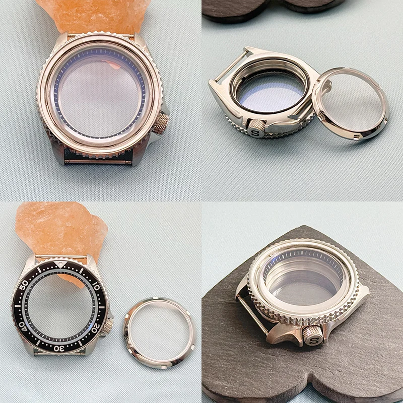 Mod 42mm SKX007 Watch Case Bilayer Flat Sapphire Glass Fit for NH35 ...