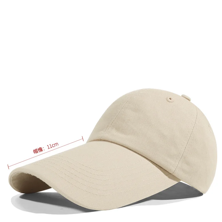 Ajustable-Extra-Long-Bill-Brim-Baseball-Cap-Men-Women-100-Cotton-Visor ...