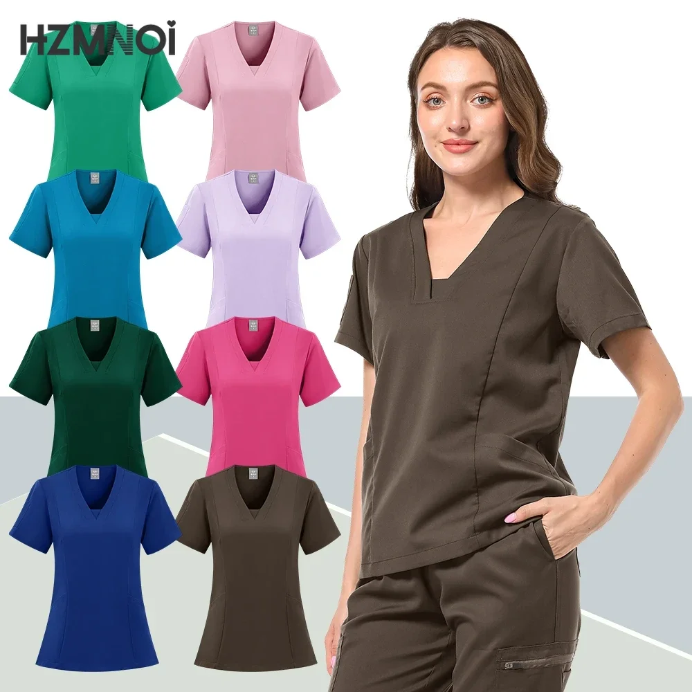 Surgical-Uniforms-Woman-Scrub-Set-Medical-Nurse-Beauty-Salon-Workwear ...