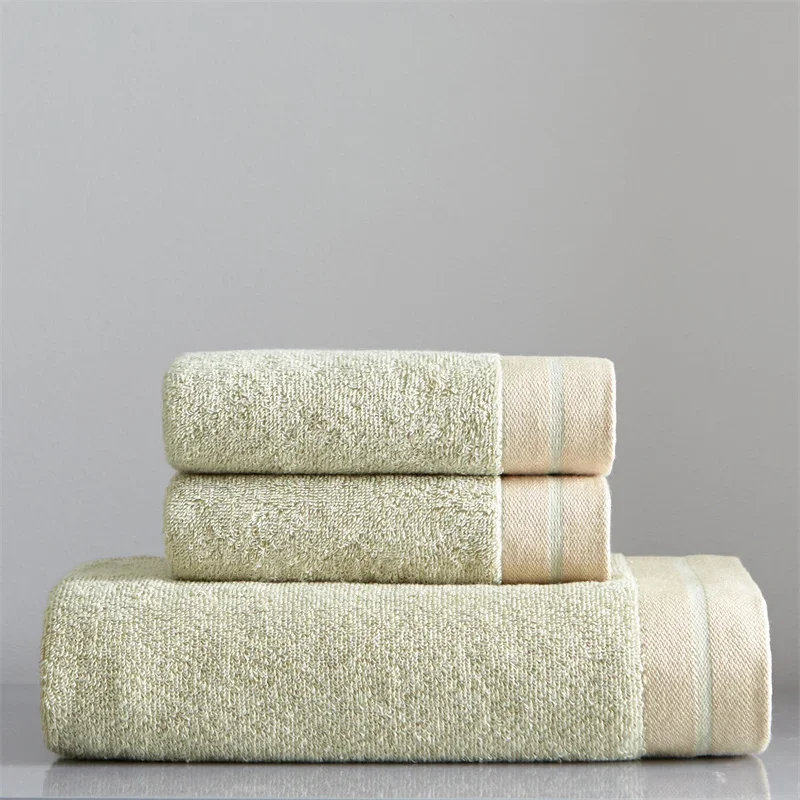 Organic-Cotton-Towels-Bath-Towel-Sets-Absorbent-Adult-Solid-Color-Satin ...