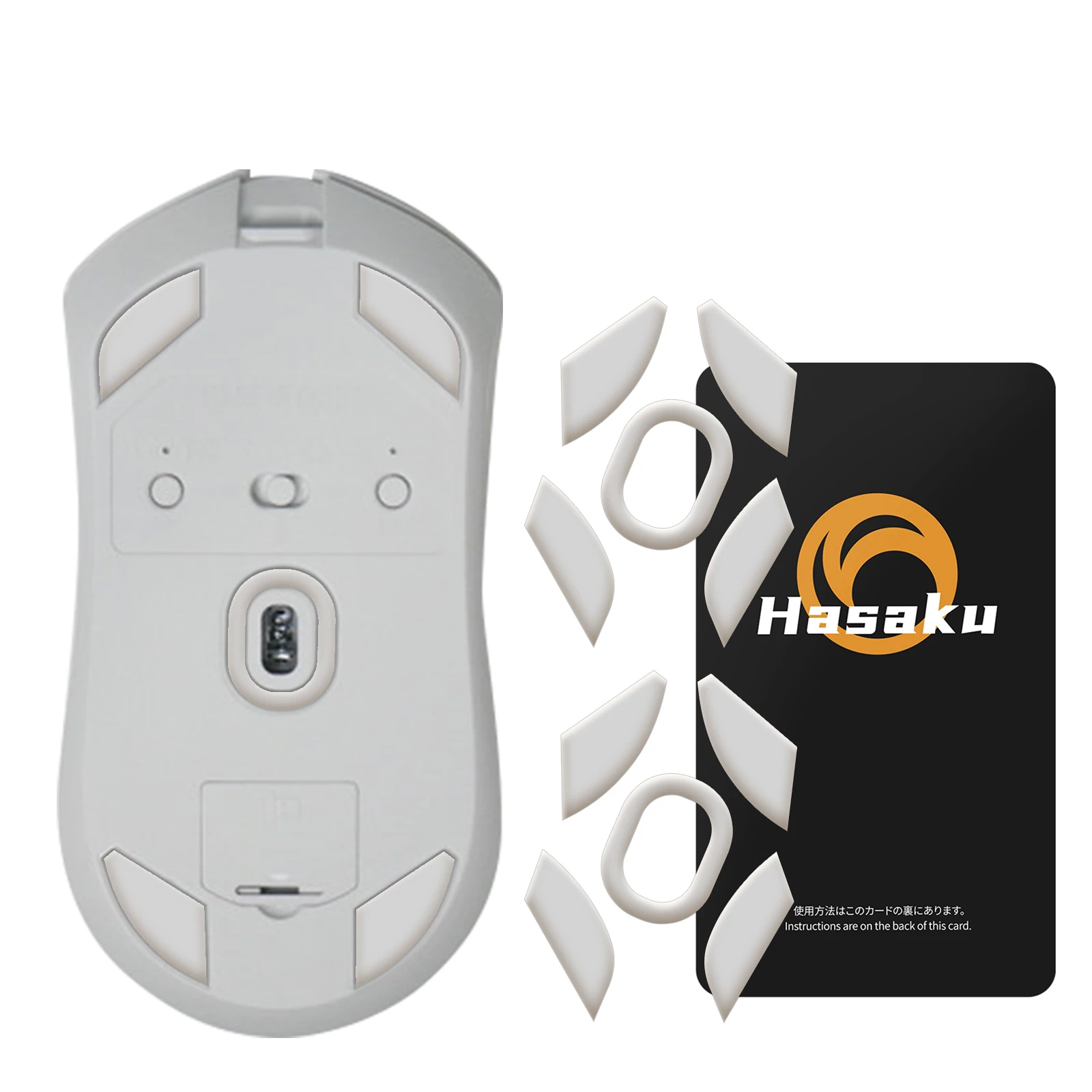 2 Sets HASAKU Rounded Curved Edges Gaming Mouse Feet Skates for ...