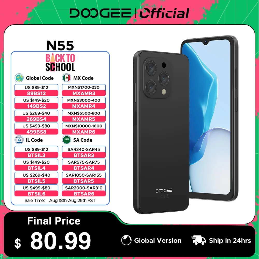 DOOGEE-N55-Smartphone-Estreia-Mundial-6-56-90Hz-Tela-IPS-9GB-de-RAM ...