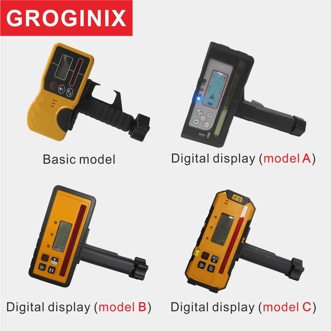 Groginix-Laser-Ontvanger-Voor-Roterende-Bouwlasers-Gebruik-Rode ...