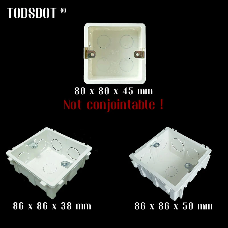 38 - 50 MM PVC Flame Retardant Dark box Junction Back-box Thermostatic ...