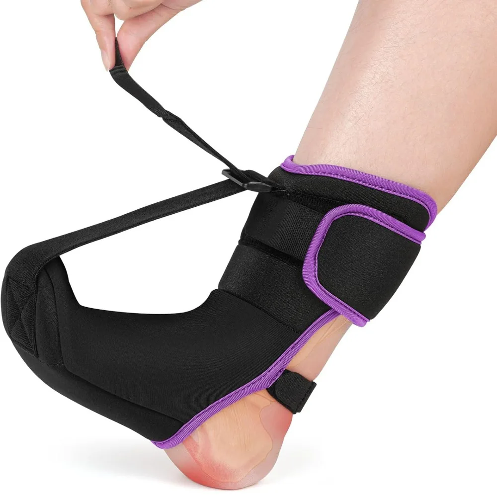 Soft Padding Plantar Fasciitis Night Splint Adjustable Straps Ergonomic ...