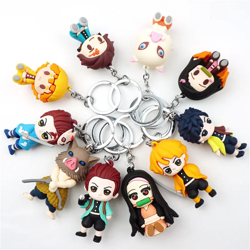 Demon Slayer Figure 3d Keychain Anime Hashibira Inosuke Agatsuma ...