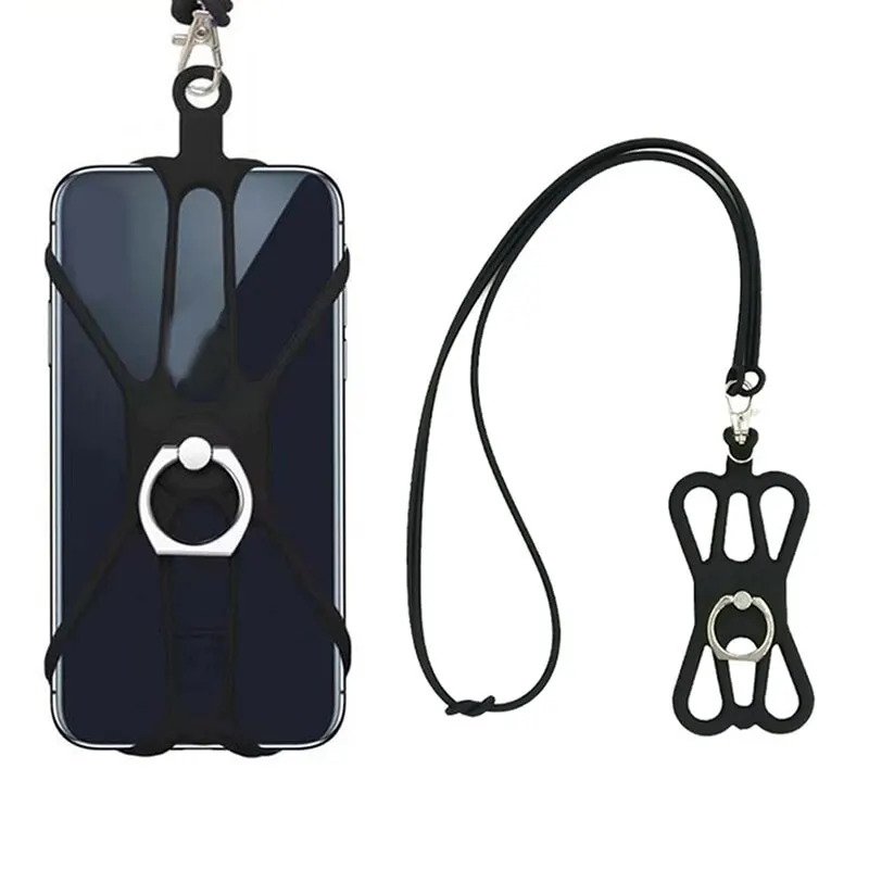 Universal-Silicone-Cell-Phone-Lanyard-Holder-Case-Cover-Phone-Neck ...