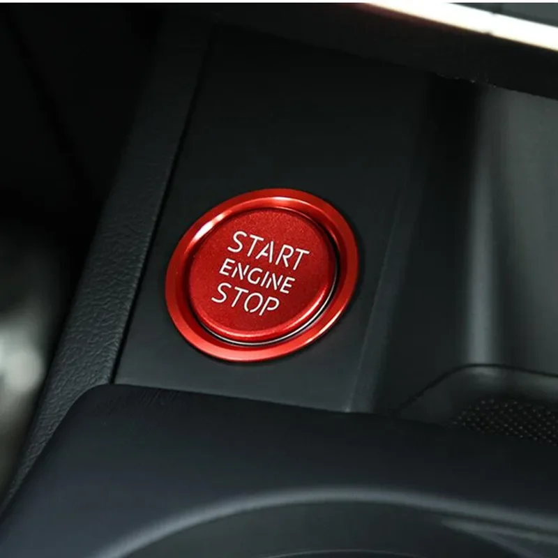 Car-Styling-Engine-Start-Stop-Button-Ring-Case-Sticker-Circle-For-Audi ...