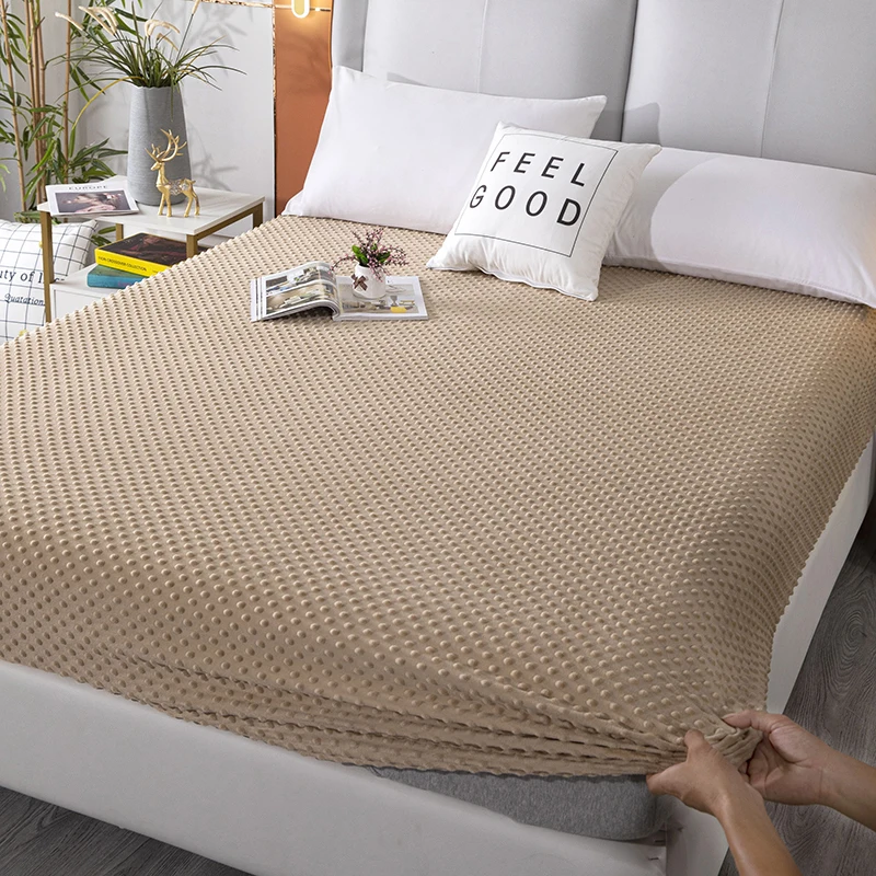 Winter-Warm-Fitted-Bed-Sheet-Velvet-Bed-Cover-Thicken-Mattress-Cover ...