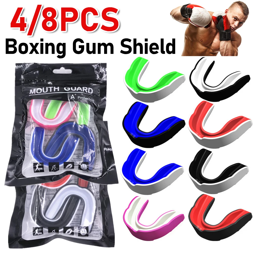 4-8Pcs-Boxing-Gum-Shield-Mouth-Guard-Mouthguard-Slim-Fit-for-Football ...