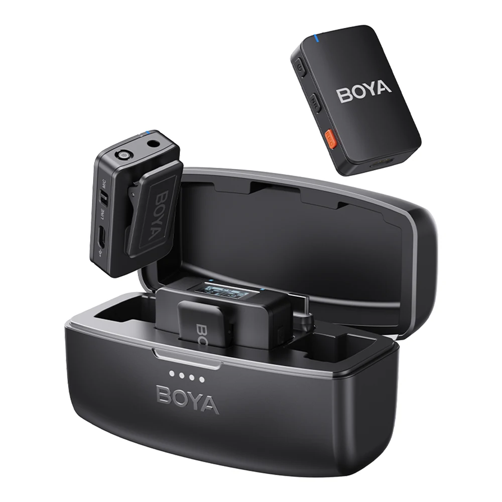 BOYA-BOYAMIC-Sistema-de-Microfone-Sem-Fio-Tudo-em-Um-2-4G-Clip-On ...