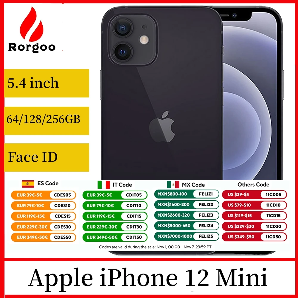 Original-Apple-iPhone-12-mini-5-4-4G-5G-64GB-128GB-256GB-ROM-Dual-12MP ...