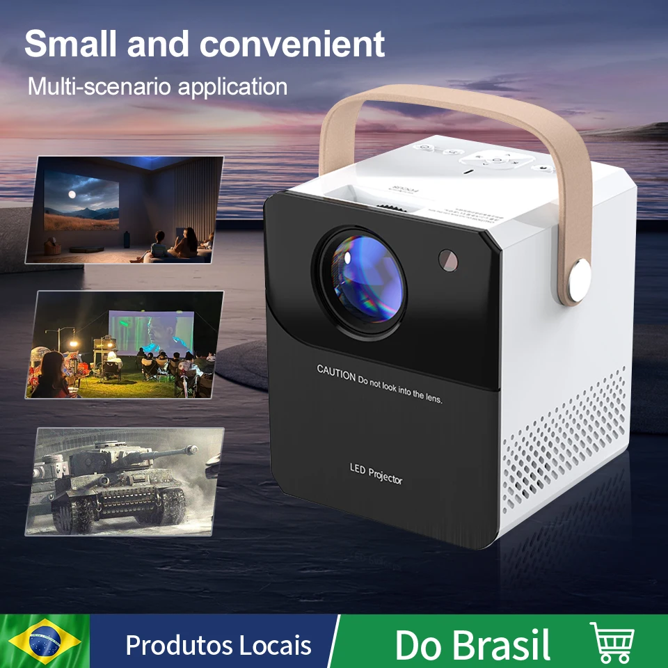 Projetor-inteligente-Wi-Fi-projetor-port-til-alto-falante-360-projetor ...